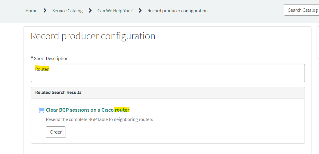 Enable Record producer search configuration - ServiceNow Community